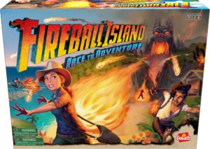 goliath fireball island board game - unique game board and components, 2-4 players ages 7 and up