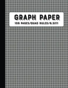 graph paper composition notebook: grid paper, quad ruled, 109 sheets, 8.5x11