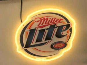 queen sense 24"x20" millers lite neon sign light 3d carved bar pub beer handcrafted lamp td104