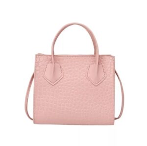 women tote handbag top handle small mini handbag for women/purses and handbags for women top handle purses and handbags with pu leather and adjustable strap (pink)