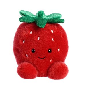 aurora® adorable palm pals™ juicy strawberry™ stuffed animal - pocket-sized play - collectable fun - red 5 inches