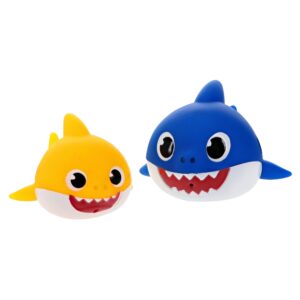 pinkfong baby shark bath squirters 2 pack, baby shark & daddy shark