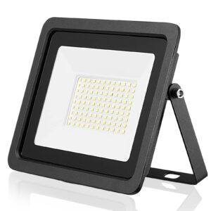 ctwuyou led flood light 100w cold white 6500k work light,ip68 waterproof outdoor spotlight,suitable for safety lights for gardens, courtyards, garages, lawns