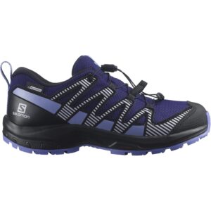 salomon xa pro v8 climasalomon waterproof trail running shoes, astral aura/black/purple heather, 7.5 big kid