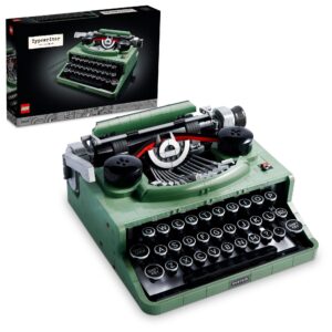 lego ideas typewriter 21327 building set for adults, collectible retro display model, creative hobbies unique gift idea