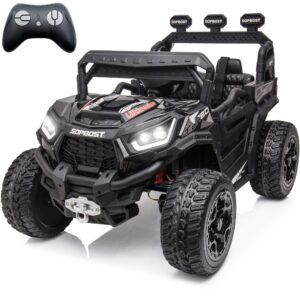 sopbost 24v ride on toys for kids 7ah battery powered electric vehicle ride on car with remote control, 2wd/4wd driving modes kids utv, eva tires wheels, quicksand