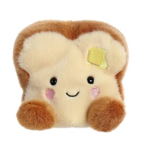 aurora® adorable palm pals™ buttery toast™ stuffed animal - pocket-sized play - collectable fun - brown 5 inches