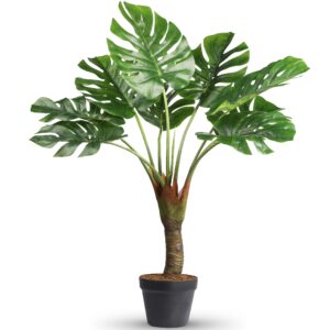 urtree 35'' large fake plants artificial tree monstera plant indoor for home office garden farmhouse plants decor