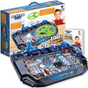 dr. stem toys circuit science kit, includes over 100 electrical experiments with lights, sounds, and action - for boys and girls ages 8+