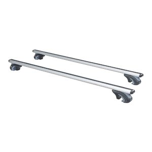 universal aluminum rooftop set of cross bars racks holds up to 150 lbs aerodynamic, low-profile haul master