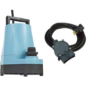 little giant lg5msp 1/6 hp submersible hydroponic pump, 5-msp, 115v, gph-lg5msp, 1200 gph, blue & 599008 piggyback diaphragm switch