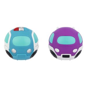 little tikes learn & play roll arounds vehicle 2-pack cruisers- toy cars and ball play in one, easy grip & roll cars- birthday gifts for kids, toddler toys for boys and girls ages 18 months 1 2 3+ years