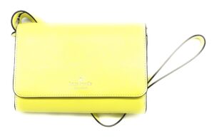 kate spade new york braelynn wallet on a string crossbody (limelight yellow)