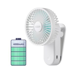 mini portable stroller fan battery operated, handheld personal fan with 3 speeds, usb desk fan rechargeable, magnetic small clip on fan for car seat travel treadmill crib