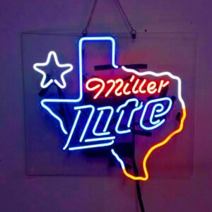 queen sense 17" millers lite texas neon sign acrylic beer cave gift artwork decor neon light wg67