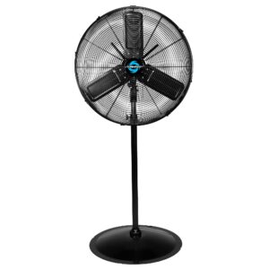 tornado 24" outdoor rated ipx4 water-resistant metal oscillating pedestal fan - 7600 cfm - cetl