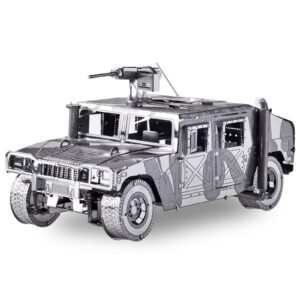 piececool 3d metal puzzle car model kits, american hummer h1 military vehicle models kit, brain teaser diy metal model building kits for adults teens stress relief, best gifts for dad, 78pcs