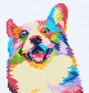 leisure arts corgi diamond art kit 8"