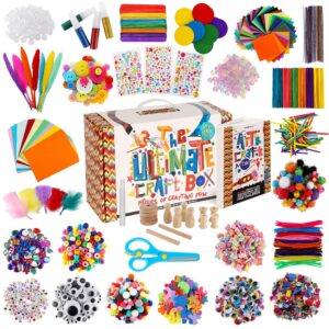 3000+ pcs arts and crafts supplies for kids - ultimate craft kit with 99 activities book for boys & girls ages 4-6, 6-8, 8-12