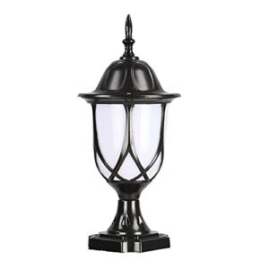 wanqinv traditional vintage pillar lanterns outdoor waterproof pillar lights cast aluminum glass post light villa landscape lantern home door street lamp garden decorative column lamps