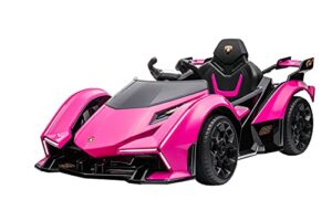 dakott lamborghini v12 vision gran turismo ride on sports car for kids., pink, large