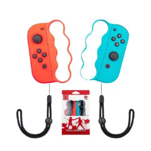 fengchuang grips for ns switch fitness boxing,handles for switch boxing,fitness boxing hand grip for switch,2 packs (blue and red)