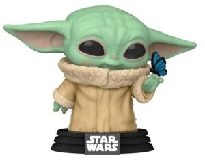 pop funko star wars the mandalorian the child grogu with butterfly 468 exclusive bobblehead