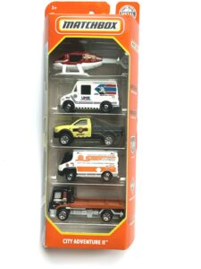 matchbox city adventure ii - 2021 (1:64 scale) 5 pack vehicles