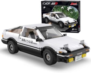 domob toyota ae86 trueno car building kit – initial-d 25th anniversary – realistic model 1:12 car build blocks set – 1324 pcs – bricks toys for 8+ age kids & adults – for boys, hobbyist, collector