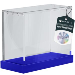 dinavio crafthouse elite trainer box acrylic case - etb protector case - elite trainer box protector - 8mm + 5mm acrylic 5x3mm magnets - compatible with pkmn etb boxes (black base)