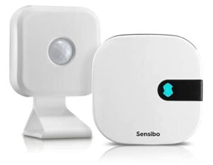 sensibo air & room sensor bundle - energy efficient room ac monitor to sense room activity, auto on/off energy saver. google, alexa, apple homekit & siri ready. works with any rc air conditioner.