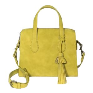 universal thread zip closure crossbody bag in citrus yellow