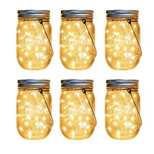 hjhsh set of 6 outdoor solar lights, hanging solar lights backyard star string lights multi-coloured waterproof for home garden christmas outdoor decoration (color : colored lights, size : c)