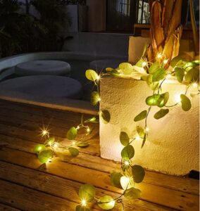 xlxx led string light wedding party home garden bedroom outdoor indoor wall decorations（battery models） (eucalyptus copper wire lamp, 32.8 feet)