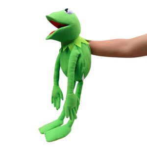 kermit frog hand puppet, frog plush,the muppets show, soft frog puppet doll suitable for role play -green, 24 inches