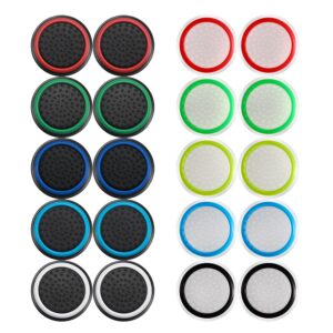 20pieces analog stick joystick controller performance thumb grips compatible with ps5, ps4, xbox one, xbox series x/s controller joystick grips