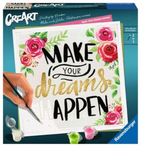 ravensburger creart make your dreams happen paint by numbers for adults 12 years up - painting arts and crafts set - home decor accessories