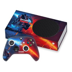 head case designs officially licensed ea bioware mass effect key art legendary graphics vinyl sticker gaming skin decal cover compatible with xbox series s console and controller bundle