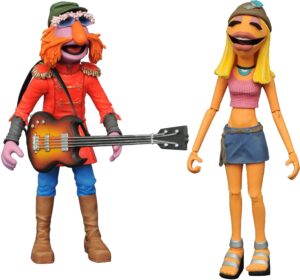 diamond select toys the muppets: floyd pepper & janice action figure two-pack, multicolor