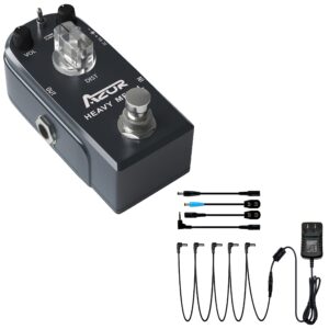 azor pedal power adapter with heavy metal distortion guitar effects pedal 3 modes controls