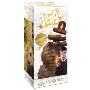 jenga: harry potter | build the grand staircase of hogwarts to reach the classroom | based on harry potter film franchise | collectible jenga game | unique gameplay with custom dice