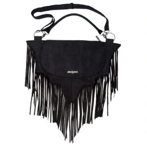 kreepsville 666 bat wing fringe shoulder bag women's purse handbag