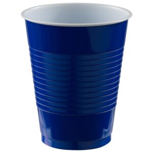 royal blue disposable double stack plastic cups