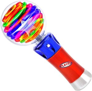 light up magic ball toy wand for kids - sensory lights spin toy- rotating flashing led spinning wand for boys and girls - autism toys for kids - thrilling spinning light show - birthday party favor