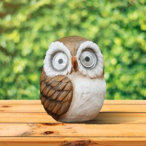 solar garden light owl statue outdoor figurines solar powered led garden decor outdoor ornaments gift statue for yard and pathway waterproof rein charging lighting decoration