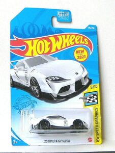 diecast hotwheels '20 toyota gr supra - hw speed graphics 5/10 [white] 178/250 for unisex, children