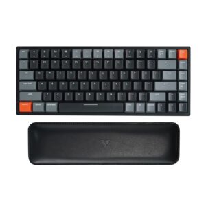 vissles v84 wireless bluetooth/usb wired mechanical keyboard with wrist hot swappable mechanical gaming keyboard compact 84 keys tenkeyless rgb dynamic backlit for mac windows, gateron red switch