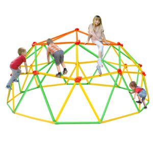 naqier climbing dome upgraded 10ft climber for kid 3-10 jungle gym monkey bar backyard geometric support 800lbs outdoor play equipment toddler outside toy