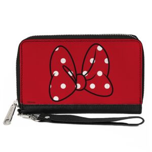 buckle-down women's pu zip around wallet rectangle-minnie mouse, 7.5"x4.5"