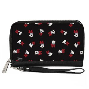 buckle-down women's pu zip around wallet rectangle-minnie mouse, 7.5"x4.5"